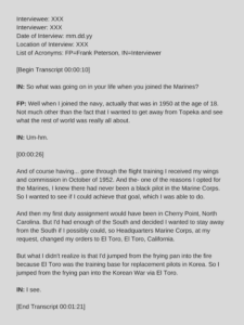 3 Examples of Transcribed Interviews